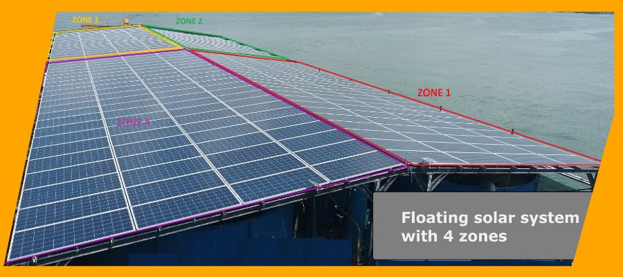 floating solar checking of 100 kW PV system